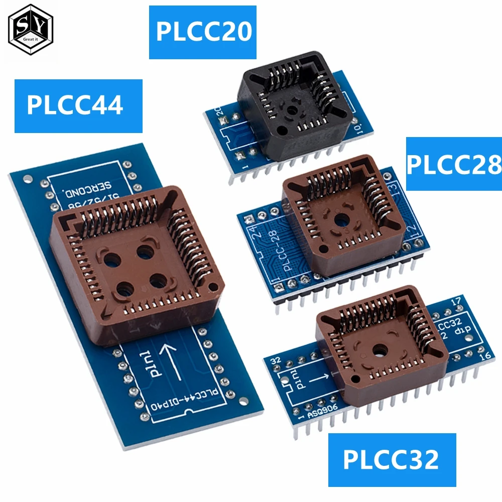 PLCC20 PLCC28 PLCC32 PLCC44 to DIP 20 28 32 44 USB Universal Programmer ...
