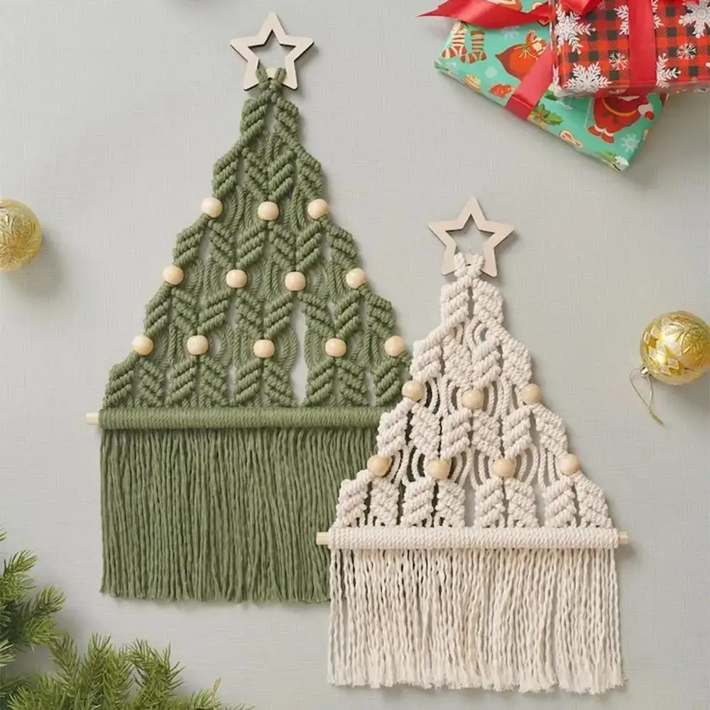 2PCS Christmas Tree DIY Kit DIY Material Pack Bohemian Tassel Design ...