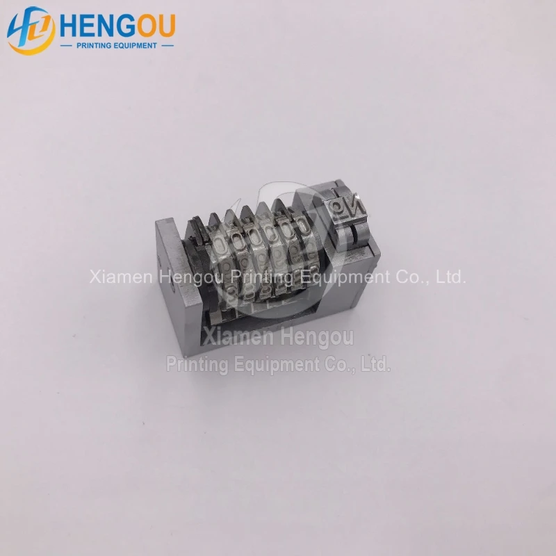 1 Piece 6 Digits 4x8 Backward Full Steel Numbering Machine Gothic Font ...