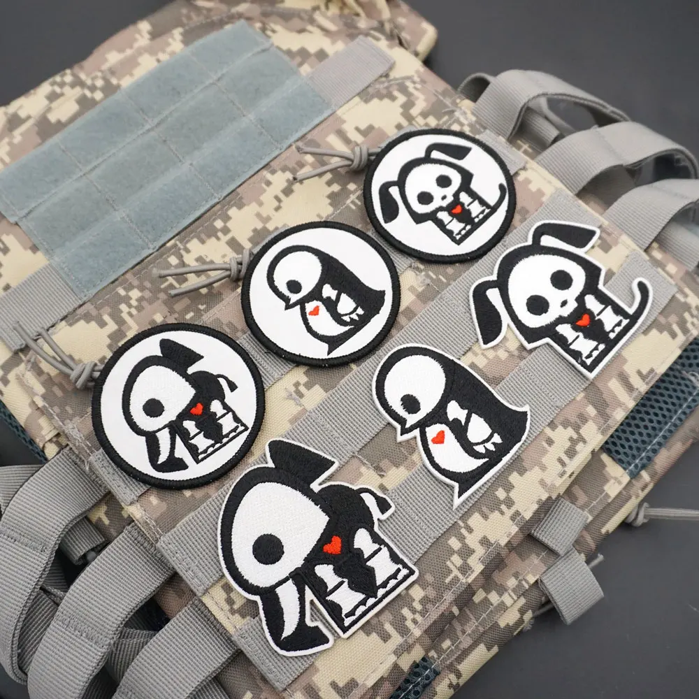 Skelanimals-parches-bordados-t-cticos-militares-brazalete-insignia-de ...