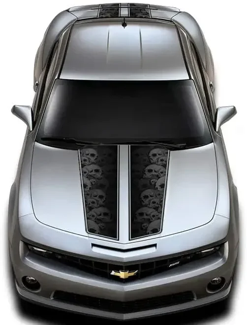 Car-Gear Hood & Trunk Race Stripes Graphics Kit 3M Vinyl Decal Wrap ...