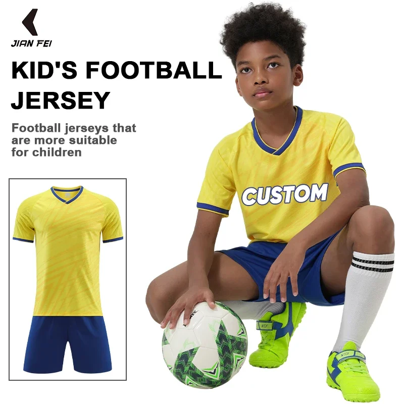Wholesale Customized Polyester Boys Football Jersey Kids Soccer ...