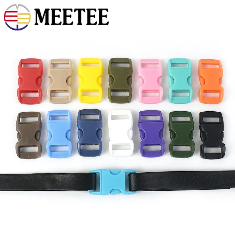 30/50/100Pcs 10/15mm Plastic Release Backpack Buckles Webbing Strap ...