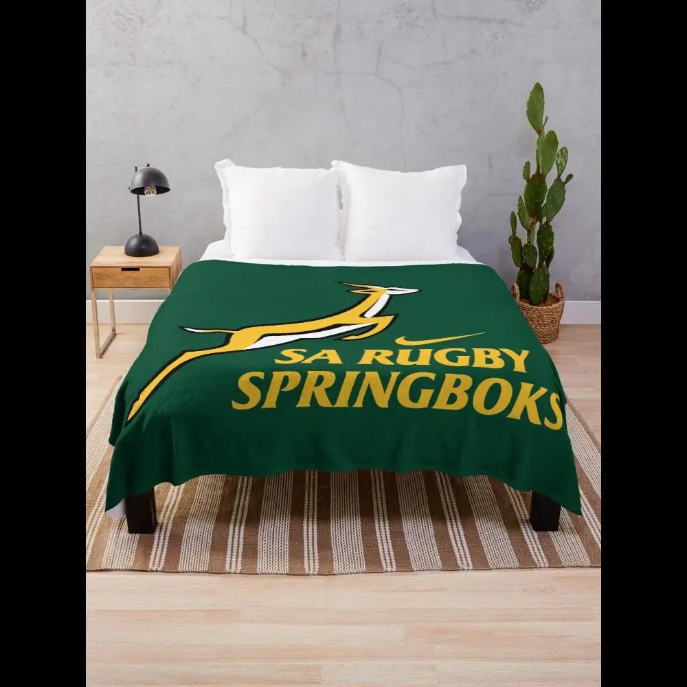 Springbok Rugby Throw Blanket Official Springboks Team Design for Cozy ...