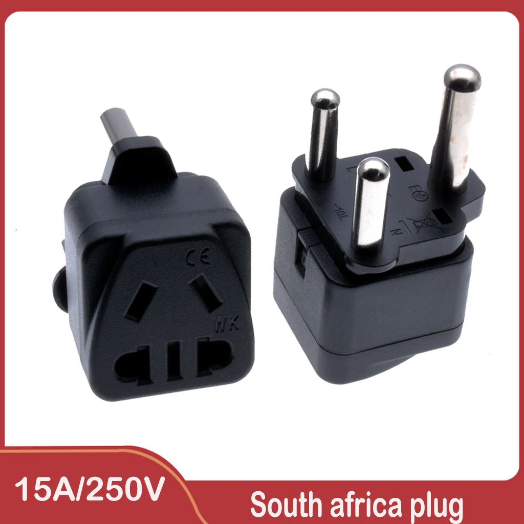 South africa plug 15A250V Type M big round 3 pins India conversion ...