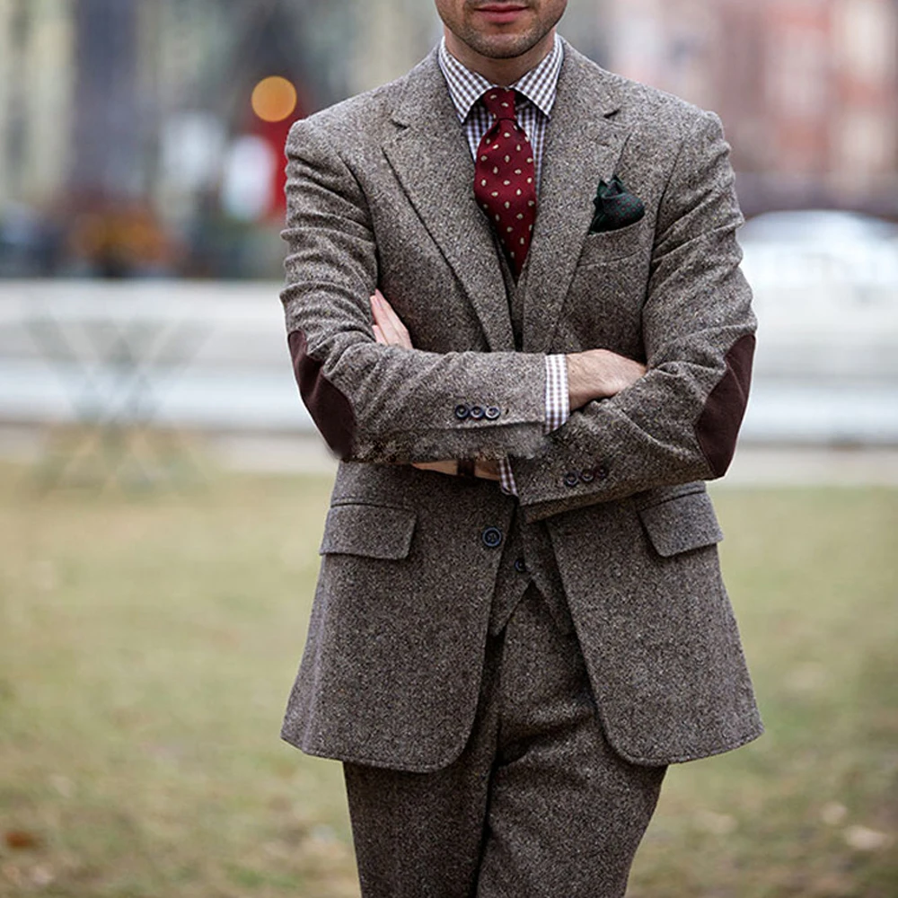 Ternos-dos-homens-cotovelo-remendo-traje-homme-l-de-casamento-terno ...