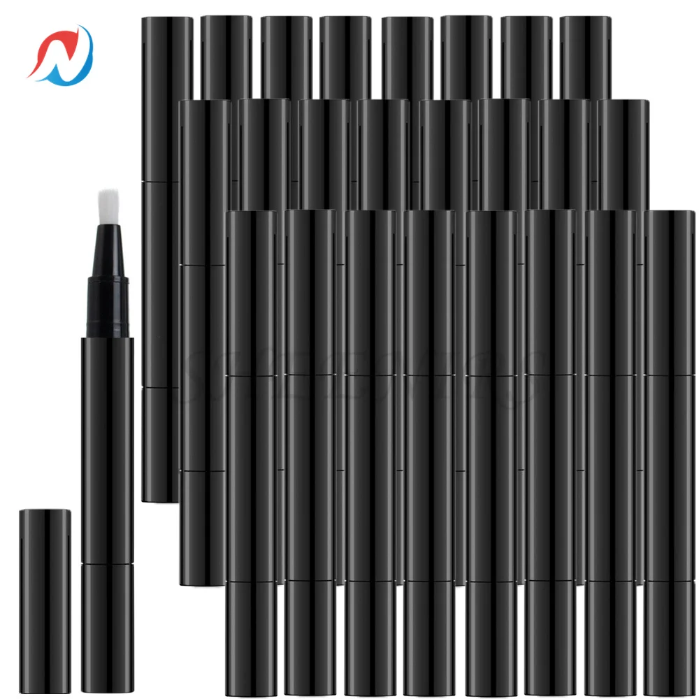 10/20/50/100Pcs 3ml Black Empty Nail Oil Polish Twist Pen Tubes Clear ...