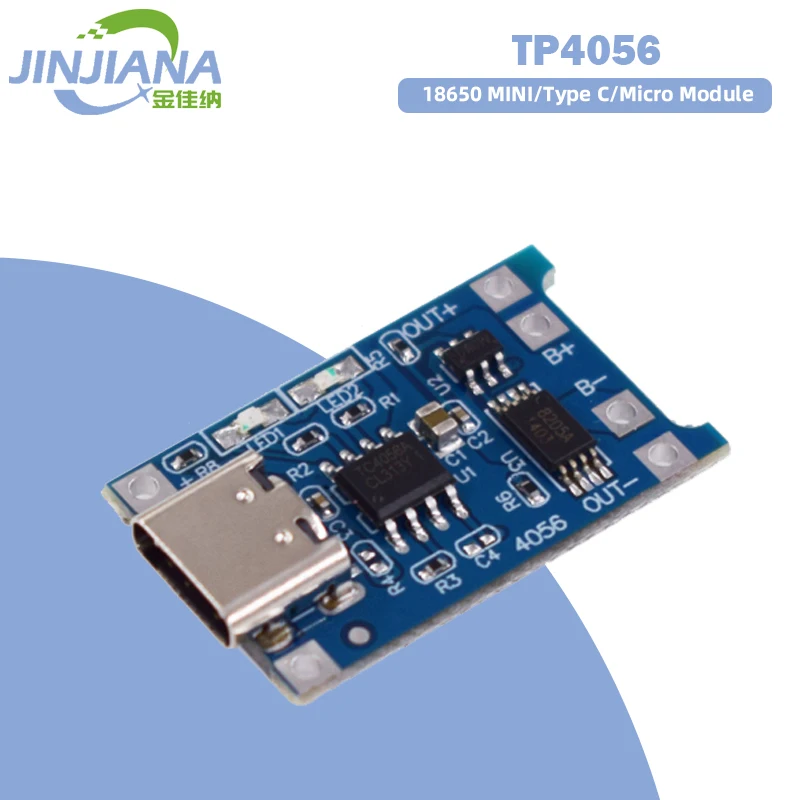 5PCS-5V-1A-Micro-Type-c-Mini-18650-TP-4056-Lithium-Battery-Charger ...
