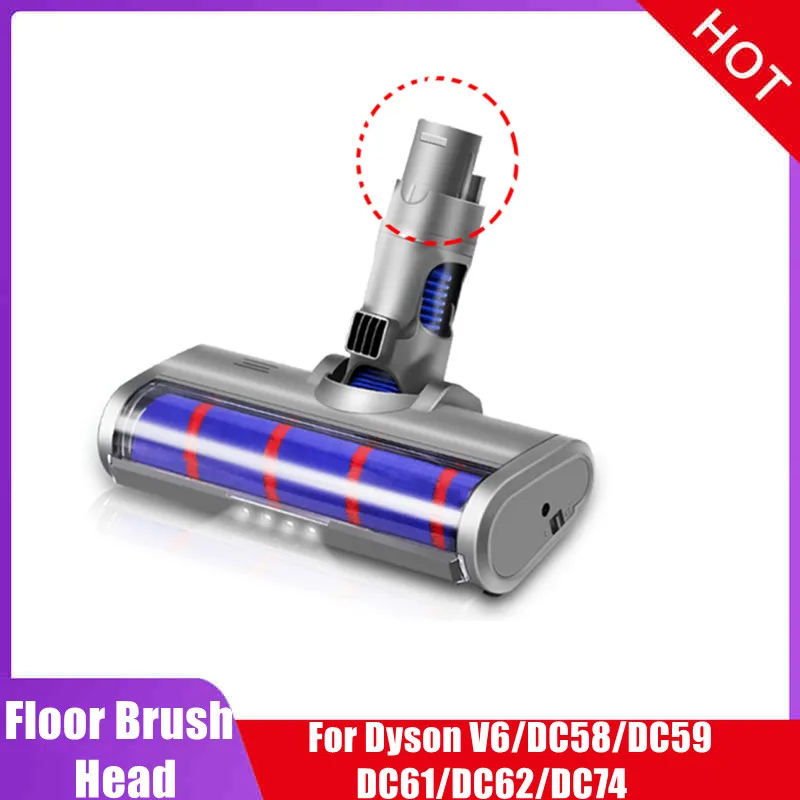 Floor Brush Head For Dyson V6 DC45 DC58 DC61 DC62 DC74 Vacuum Cleaner Soft Sweeper Replacement ...