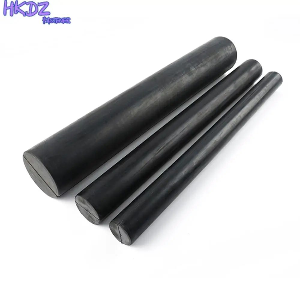 Black-Natural-Rubber-Bar-Cylindrical-Solid-Round-Rods-Dia-21-25-30-35 ...