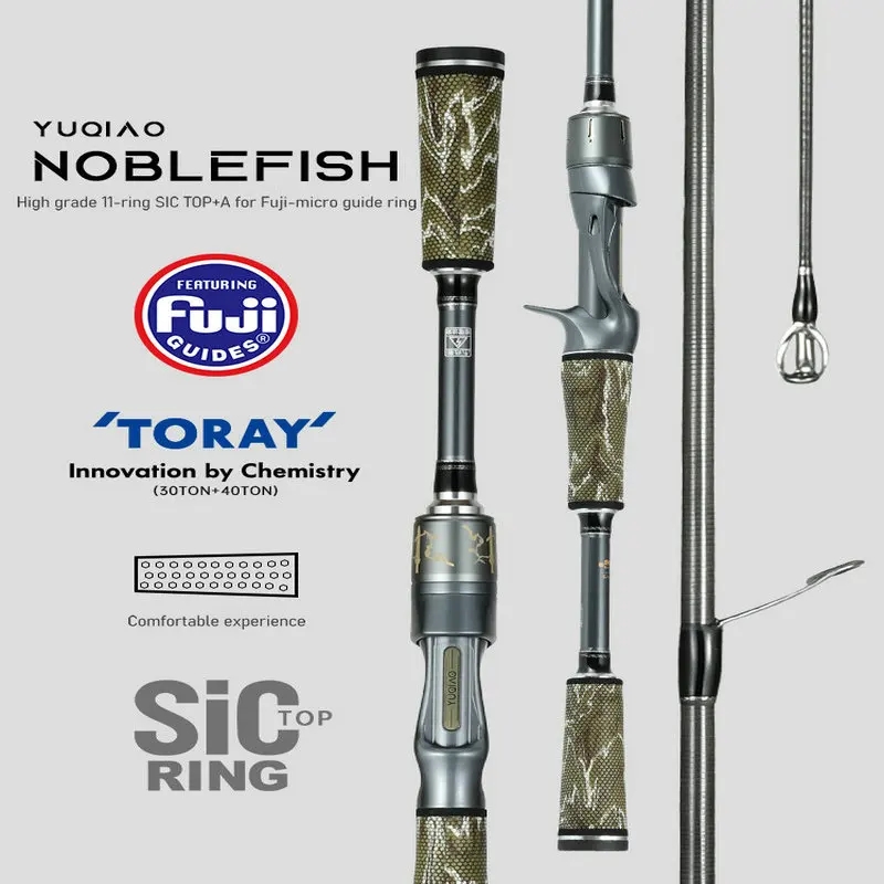 YUQIAO-Carbon-Fishing-Rod-for-Big-Fish-Casting-Spinning-Pole-Jig-Crig ...