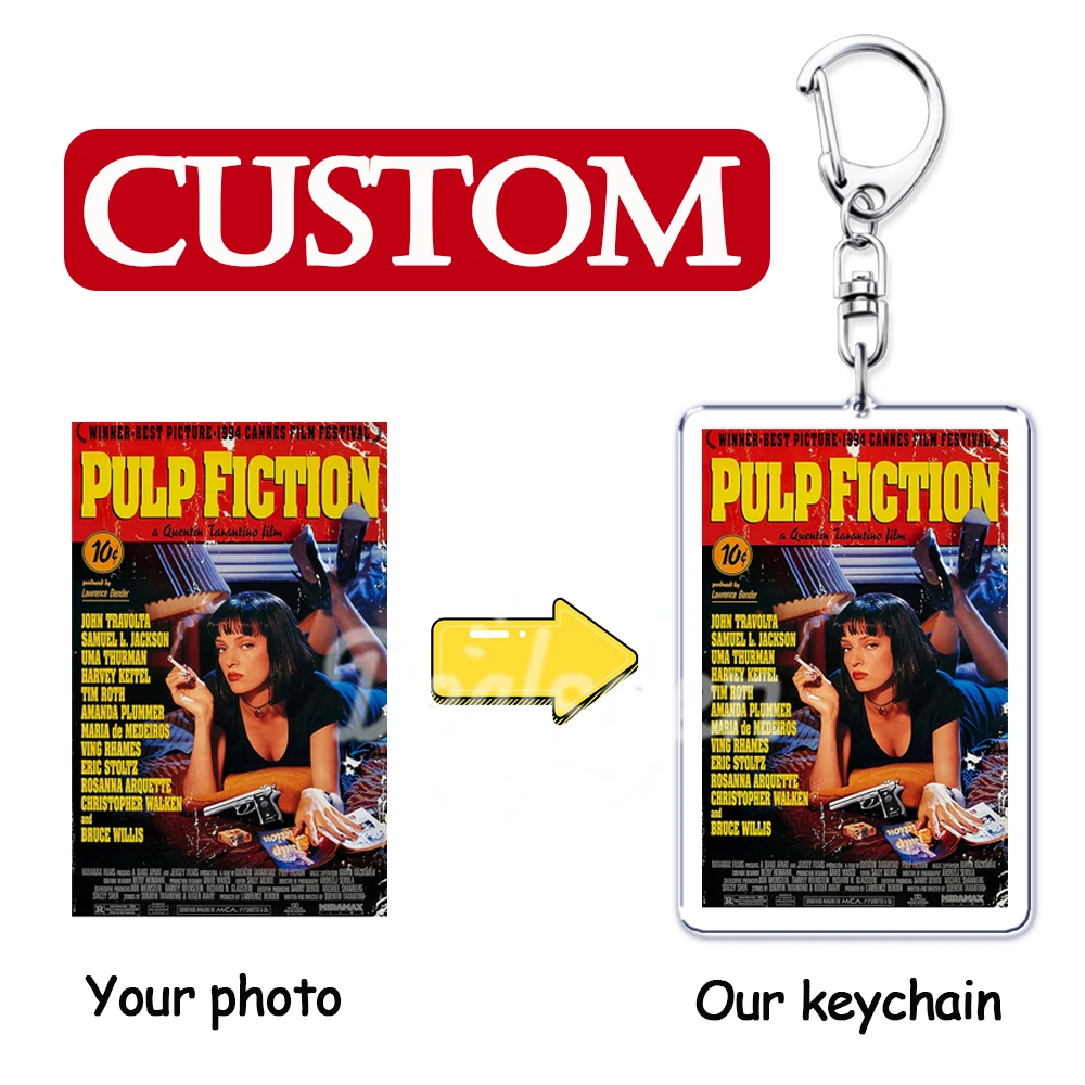 Custom Keychain Key Chain Photo Customized Movie Idol Pet Family Image ...