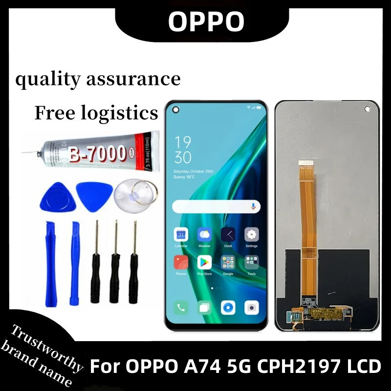 Pantalla LCD Original de 6,5 "para Oppo A74 5G, reemplazo + digitalizador de pantalla táctil ...