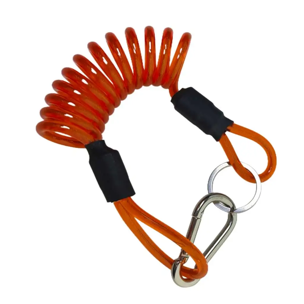 Coiled Breakaway Safety Cable With Stainless steel Snap Hook For ...