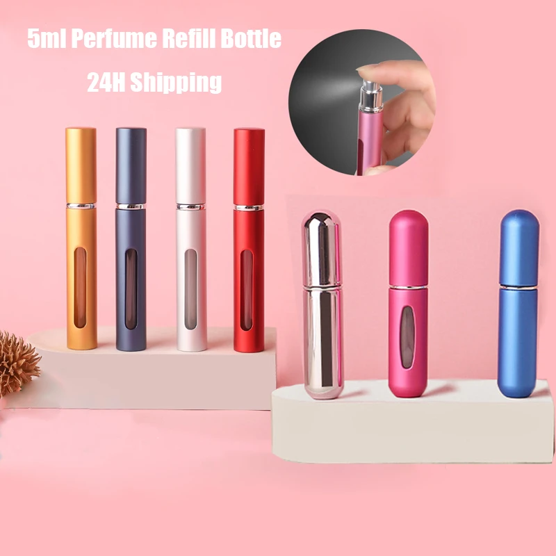5ml Portable Perfume Refill Bottle Metal Sprayer Refillable Aluminum ...