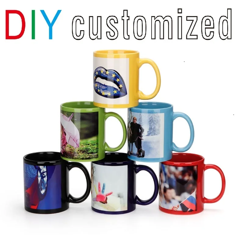 350ML-Black-Cup-Ceramic-Mug-Custom-DIY-Text-Photo-Picture-Logo-Coffee ...