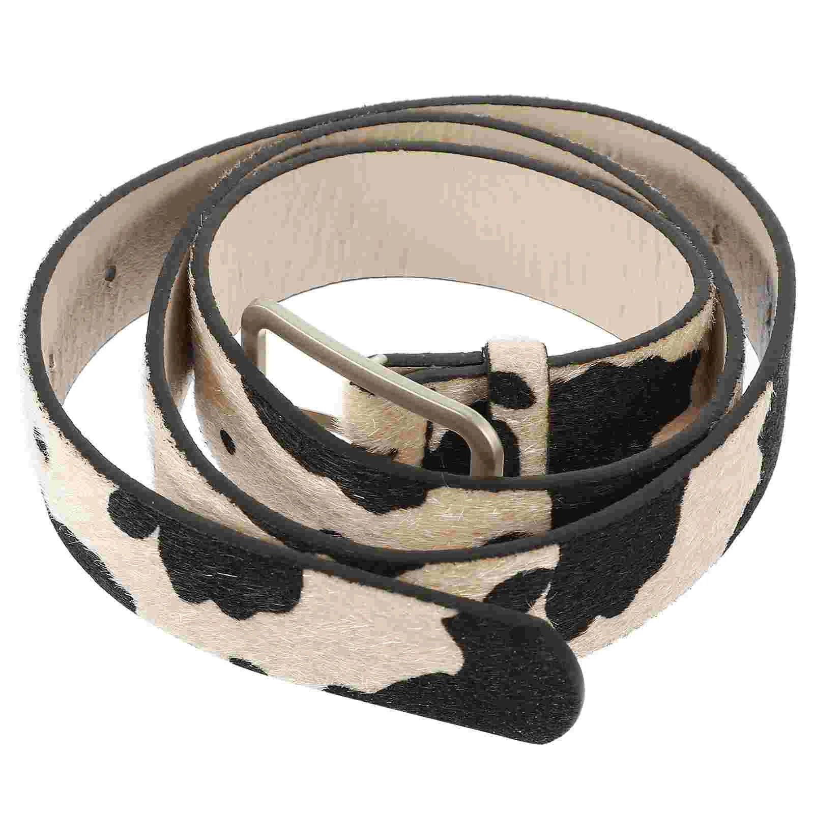 Western Belt Cow Print Belt Animal Print Belt Women Fashion Accessory ...