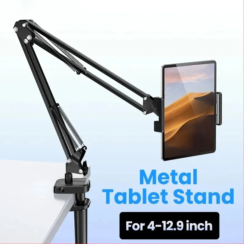 Tablet-Holder-for-Bed-with-90cm-Metal-Arm-iPad-Stand-Tablet-Bracket-360 ...