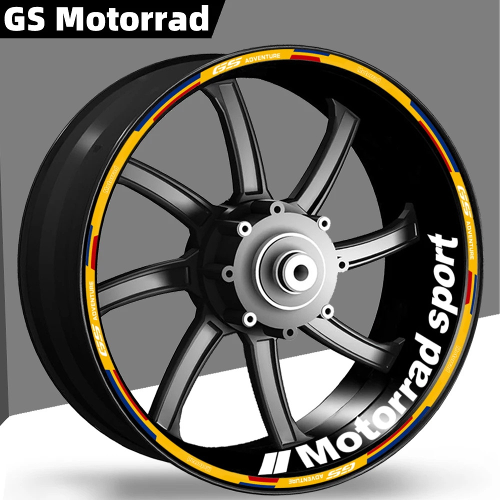 Motorcycle Wheel Stickers Rim 19''17''Decals Stripe Tape Waterproof ...