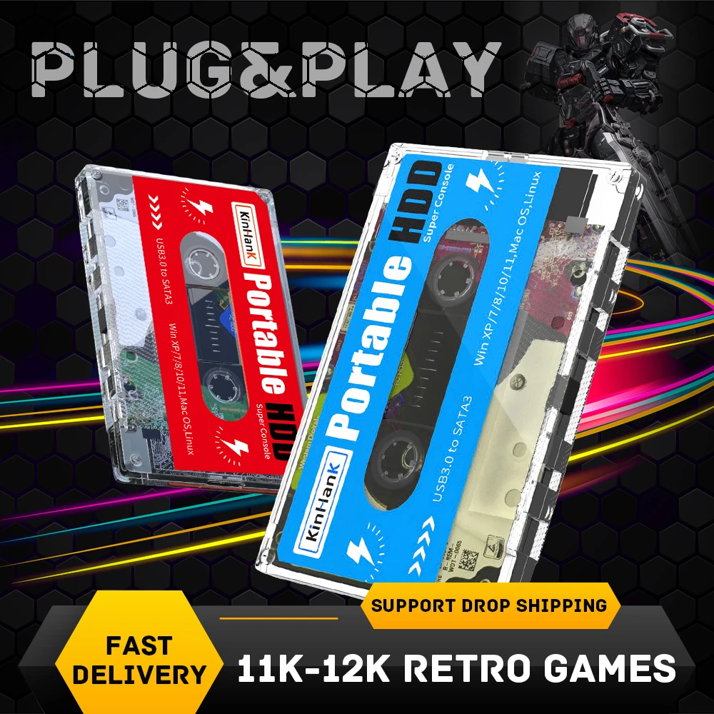 Portable External 2t Hdd Built-in 62000+ Games For Ps3/ps2/ps1/ss/x Box ...