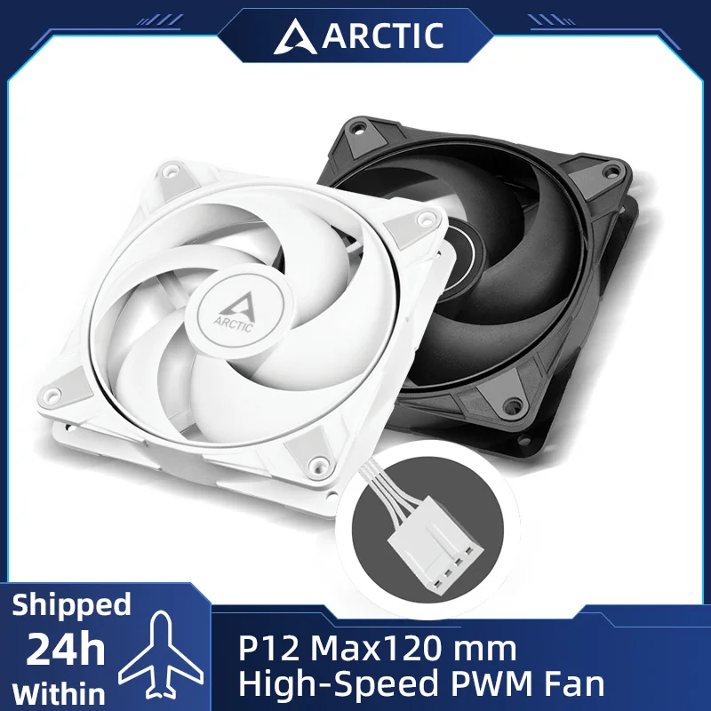 ARCTIC-P12-Max-High-Performance-120mm-Case-Fan-PWM-Controlled-200-3300 ...