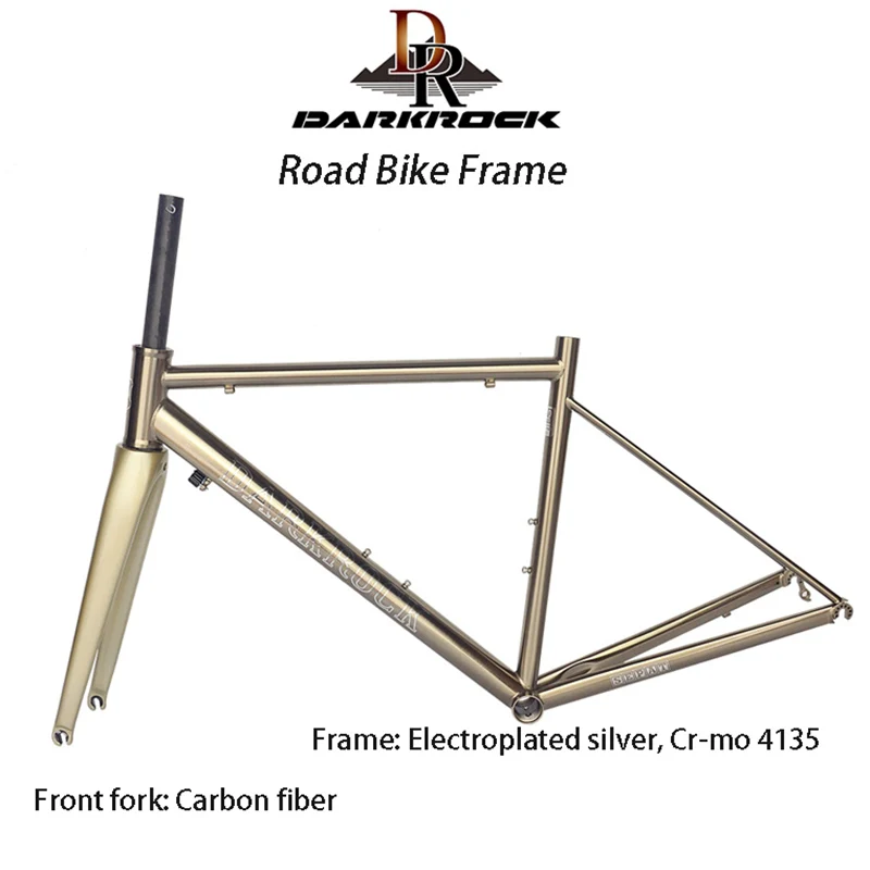 DARKROCK-700C-Road-Bike-Frame-4135-CR-M0-Steel-Frame-with-Carbon-Fork ...
