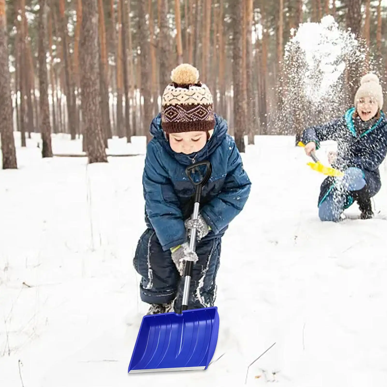 Ergonomic Snow Shovel Snow Removal Cleaning Shovel Outdoor Ice Pusher ...