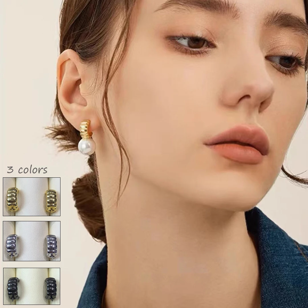 MeiBaPJ-9-10mm-Natural-Round-Pearls-Fashion-Stud-Earrings-DIY-925-Silver-Holder-Fine-Wedding ...