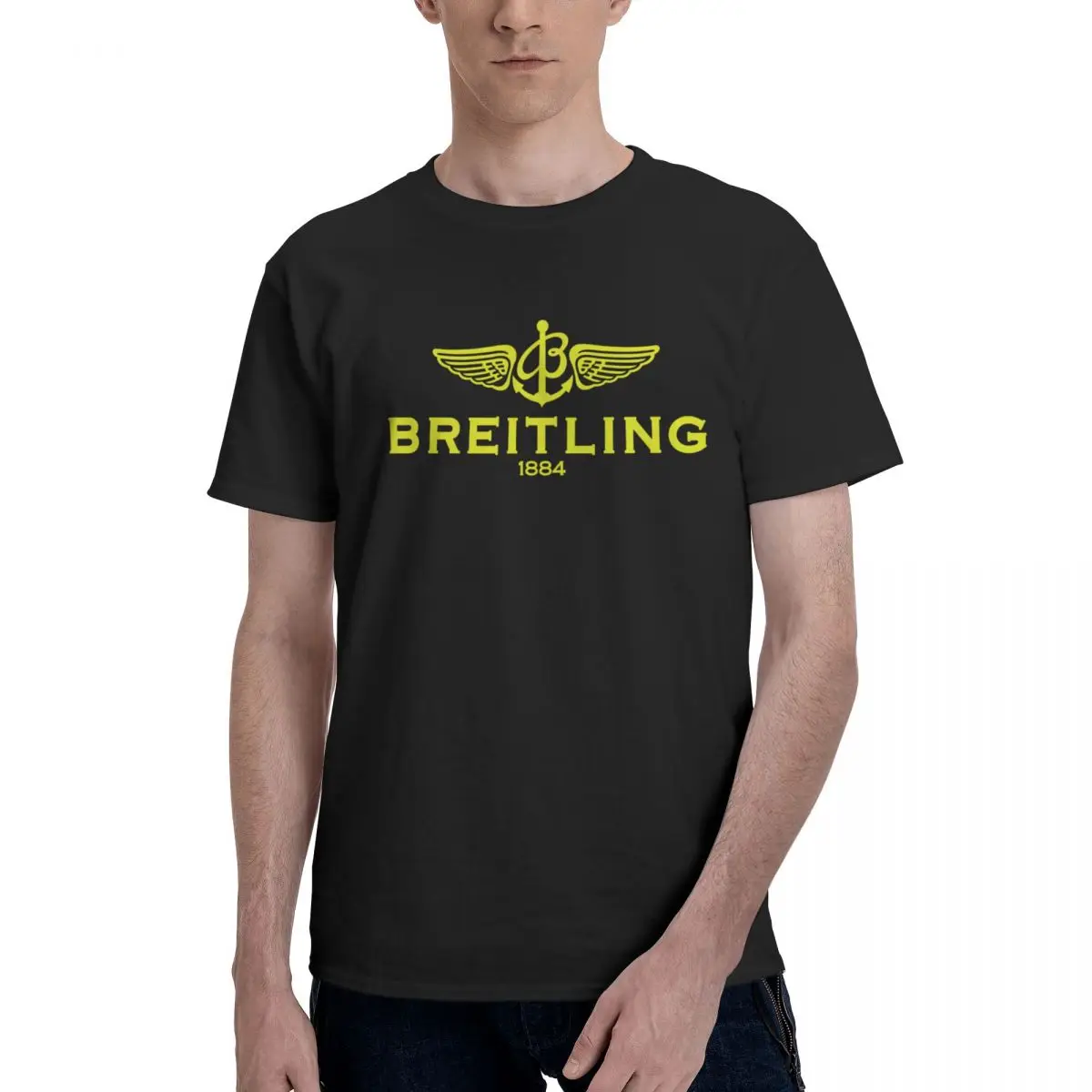 New-Breitling-logo-Men-s-T-shirt-Printed-Tops-Sports-T-Shirts-Summer ...