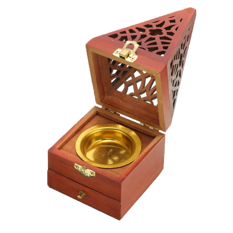 Wooden Incense Holders Burner Bakhoor Incense Box With Drawer For ...