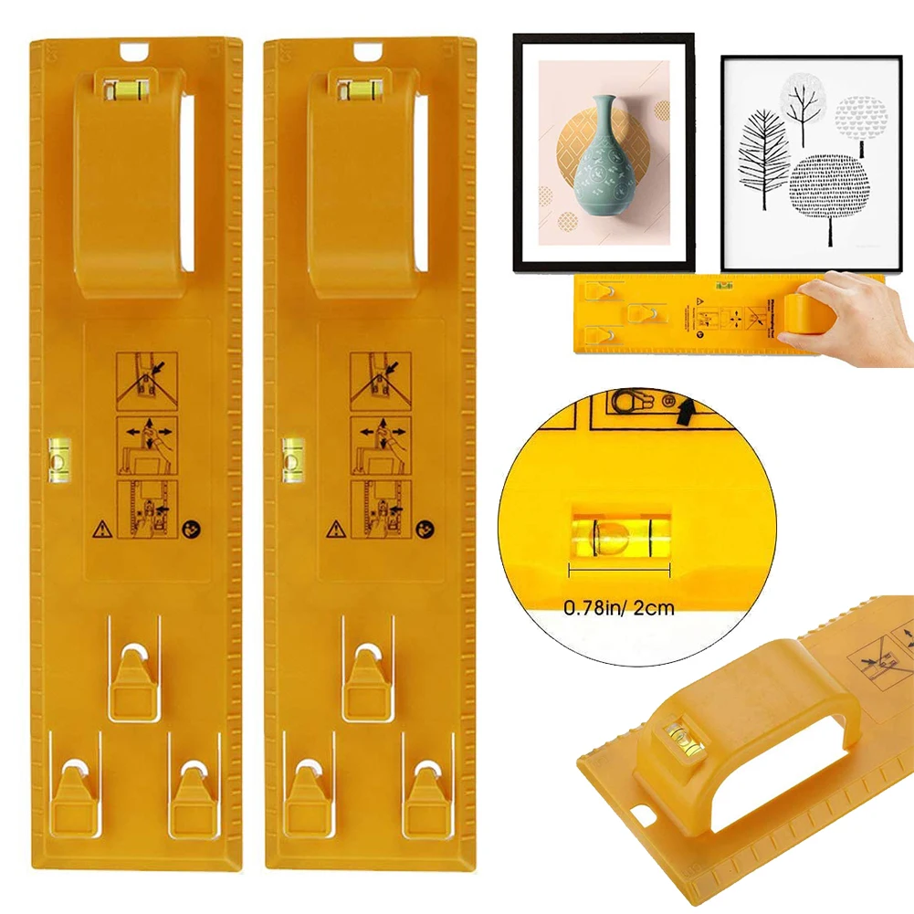 1-2pcs-Photo-Frame-Level-Ruler-Angle-Gauge-Finder-Picture-Hanging-Kit ...