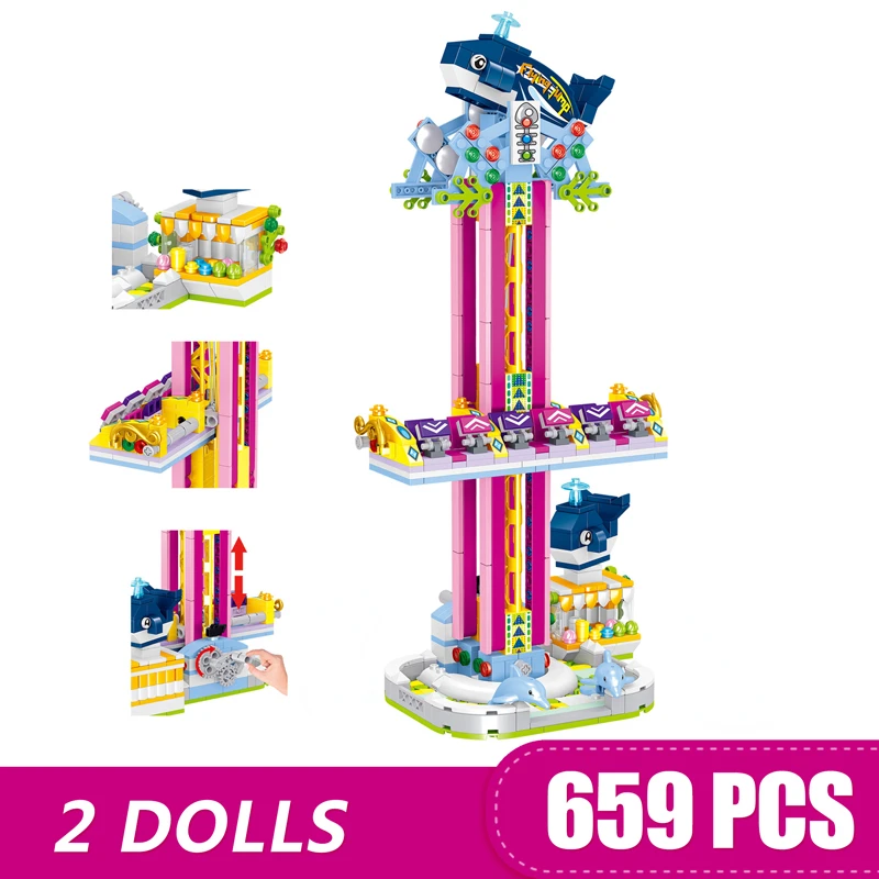 659PCS-Small-Building-Blocks-Bricks-Friends-City-Amusement-Park-Abyss ...