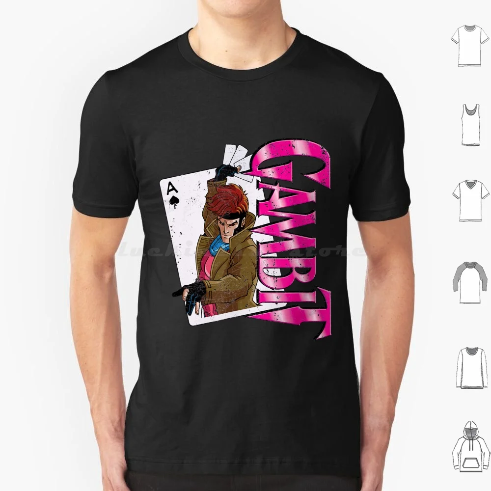 S-Men-Gambi-Card-Retro-T-Shirt-Big-Size-100-Cotton-X-Men-Gambit-Retro ...