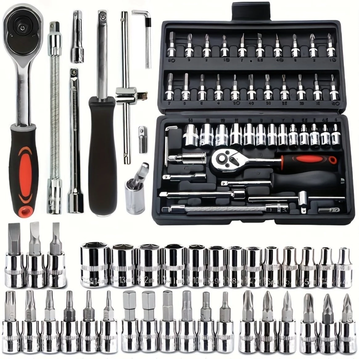 Kit-di-attrezzi-per-la-riparazione-dell-auto-da-46-pezzi-Set-di-chiavi ...
