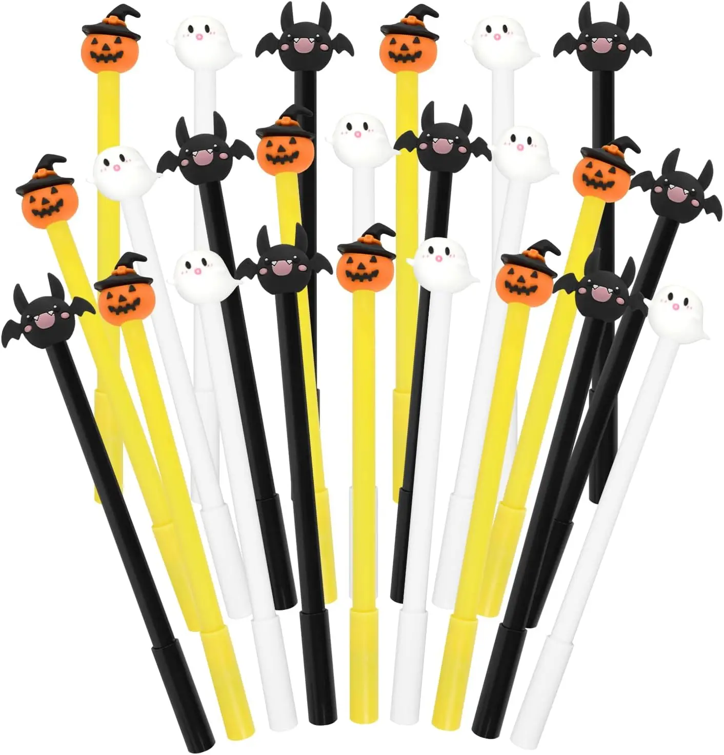 24 Pcs Halloween Gel Pens, Cute Pumpkin Bat Ghost Shape Pens for ...