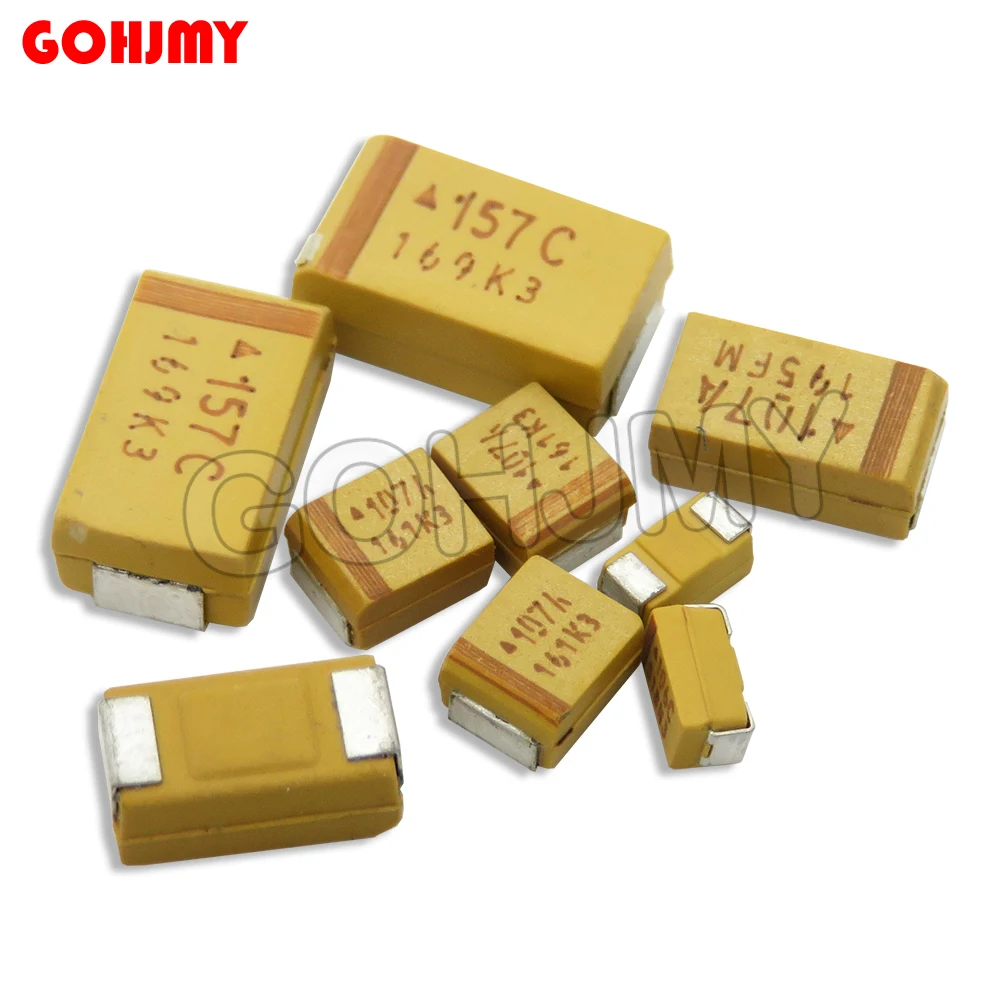 10PCS A B C D Type Tantalum Capacitor 100UF 150UF 220UF 330UF 470UF ...