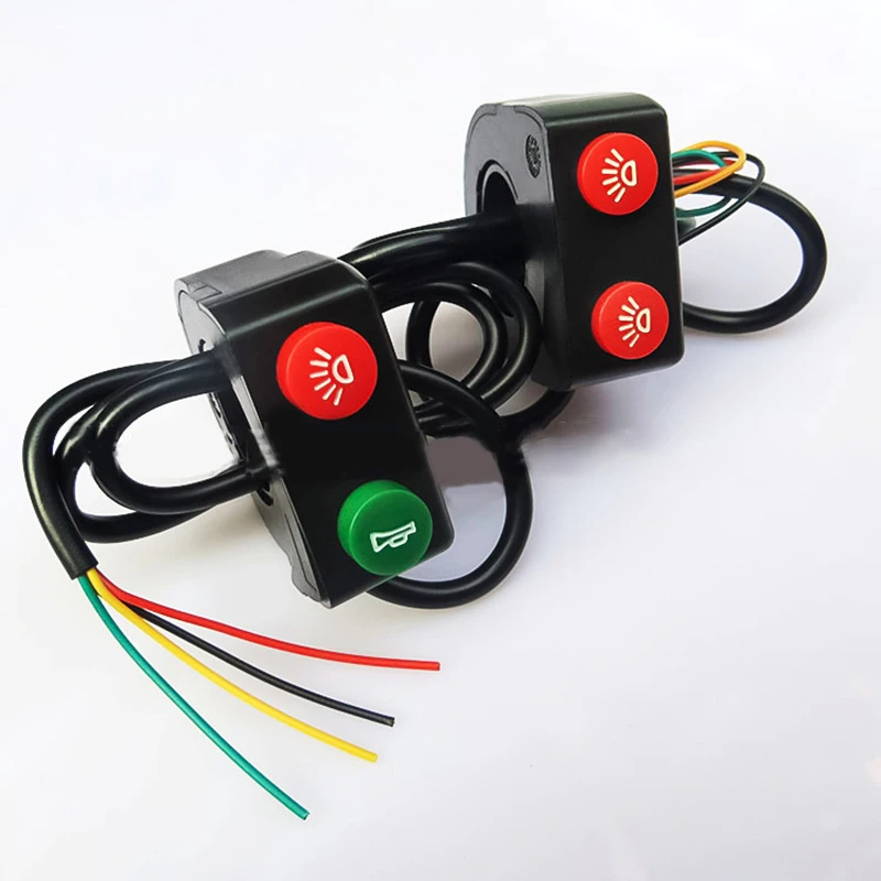 Motorcycle-ATV-22mm-Handlebar-Horn-And-Headlight-Combination-Switch ...