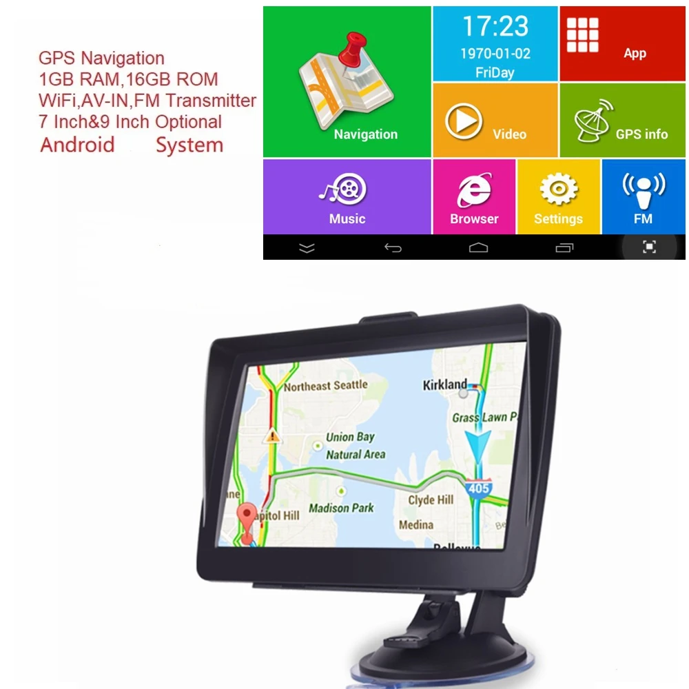Android-OS-GPS-Navigation-16GB-Universal-Sat-Navigator-DVR-For-Car ...