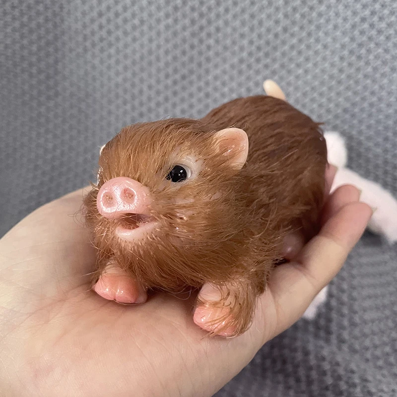 5-Soft-Silicone-Piglet-Dolls-Mini-Reborn-Pig-Dolls-Newborn-Smile-Piglet ...