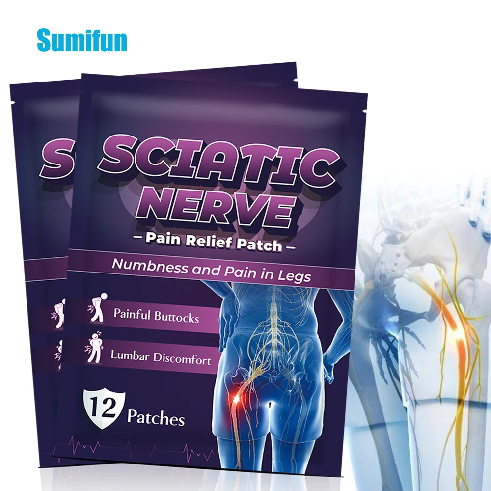 Sumifun-12pcs-Sciatic-Nerve-Pain-Plaster-Piriformis-Syndrome-Muscle ...