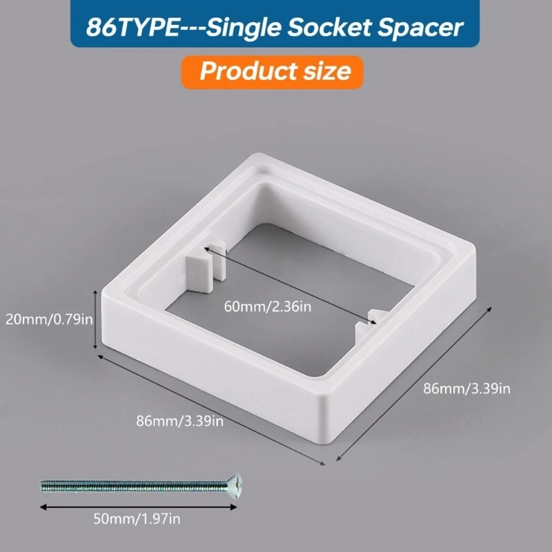 Single Socket Black Spacer 20mm Deep - 1-Gang Wall Box Extender For ...