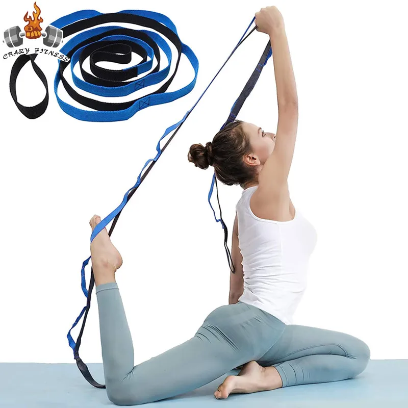 10-Loops-Stretching-Strap-Yoga-Leg-Stretch-Belt-Physical-Therapy ...
