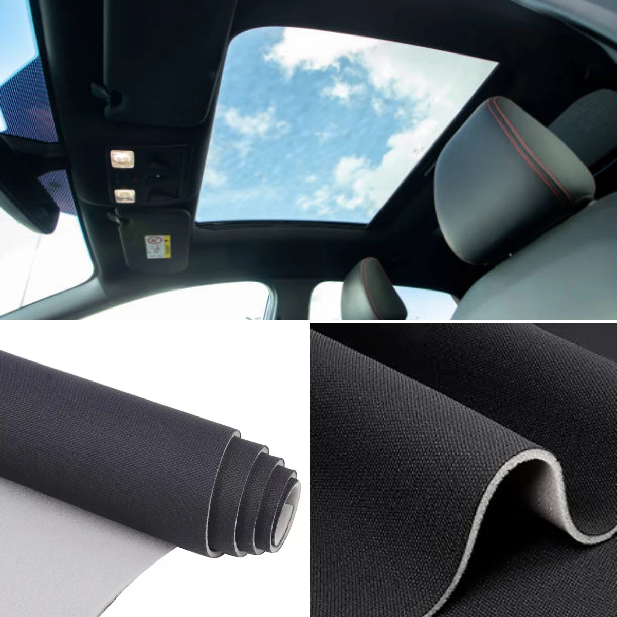 100/200/ 300x150 cm Interior Car Liner Roof Tappezeria Sky Headliner ...