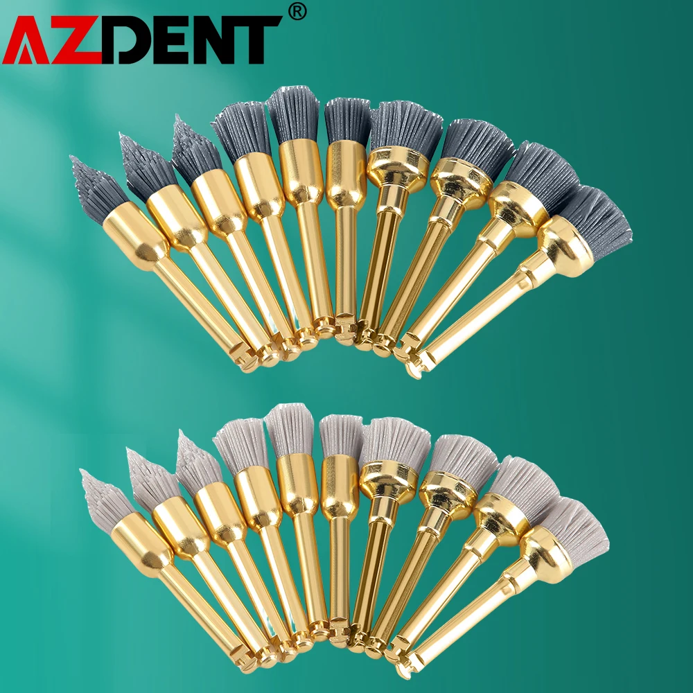AZDENT-10pcs-Dental-Polishing-Brush-Aluminium-Oxide-Silicon-Carbide-Polishing-Prophy-Brushes-For ...
