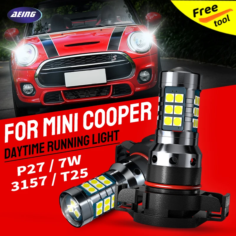 2pcs Psx24w Car Led Daytime Running Light Blubs Drl No Error For Mini ...