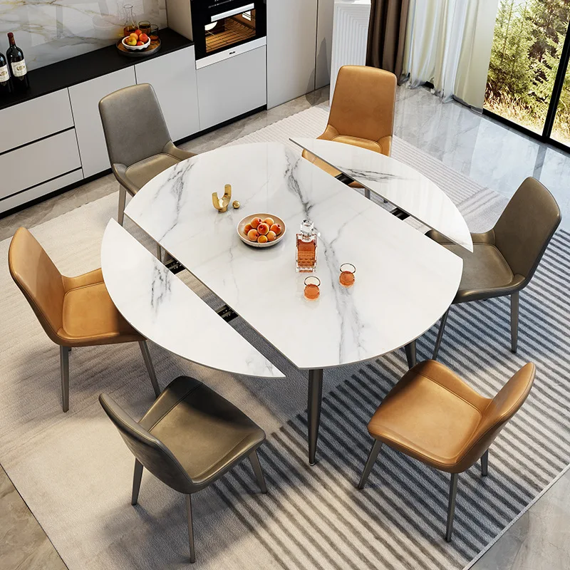 Rock-slab-telescopic-dining-table-for-small-household-use-modern-and ...