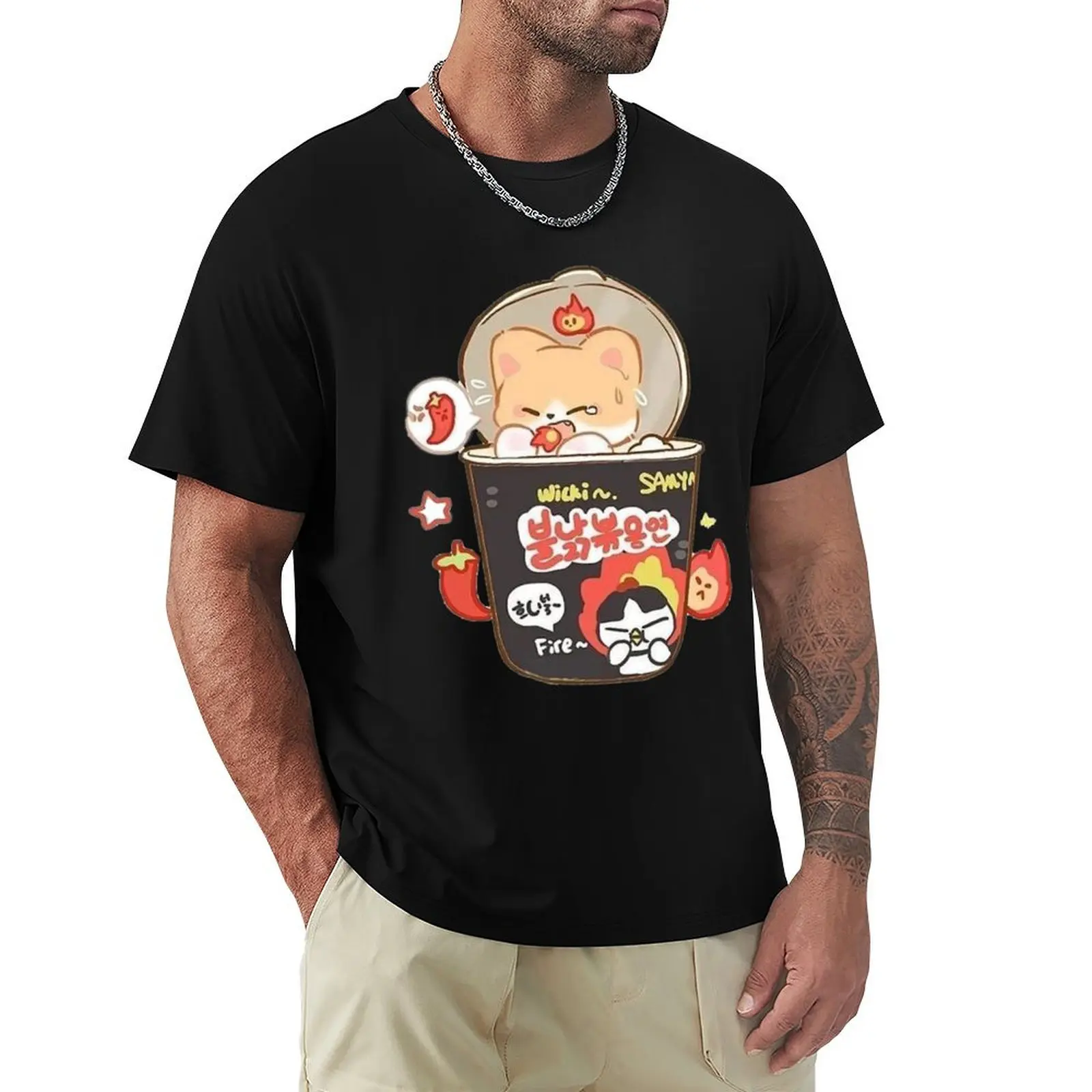 Buldak Korean Ramen Noodles Shiba T-Shirt blue lock graphics man ...