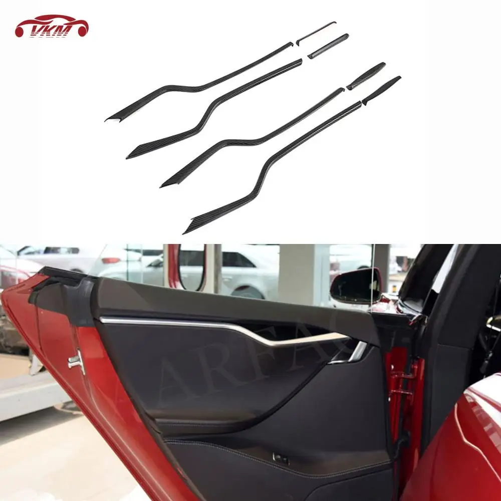 8Pcs-Car-Inner-Door-Trim-Cover-Interior-Mouldings-Trims-for-Tesla-Model ...