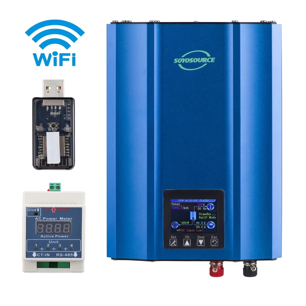 1200W Grid Tie Inverter LCD with Limiter Sensor WIFI ,Battery Discharge ...