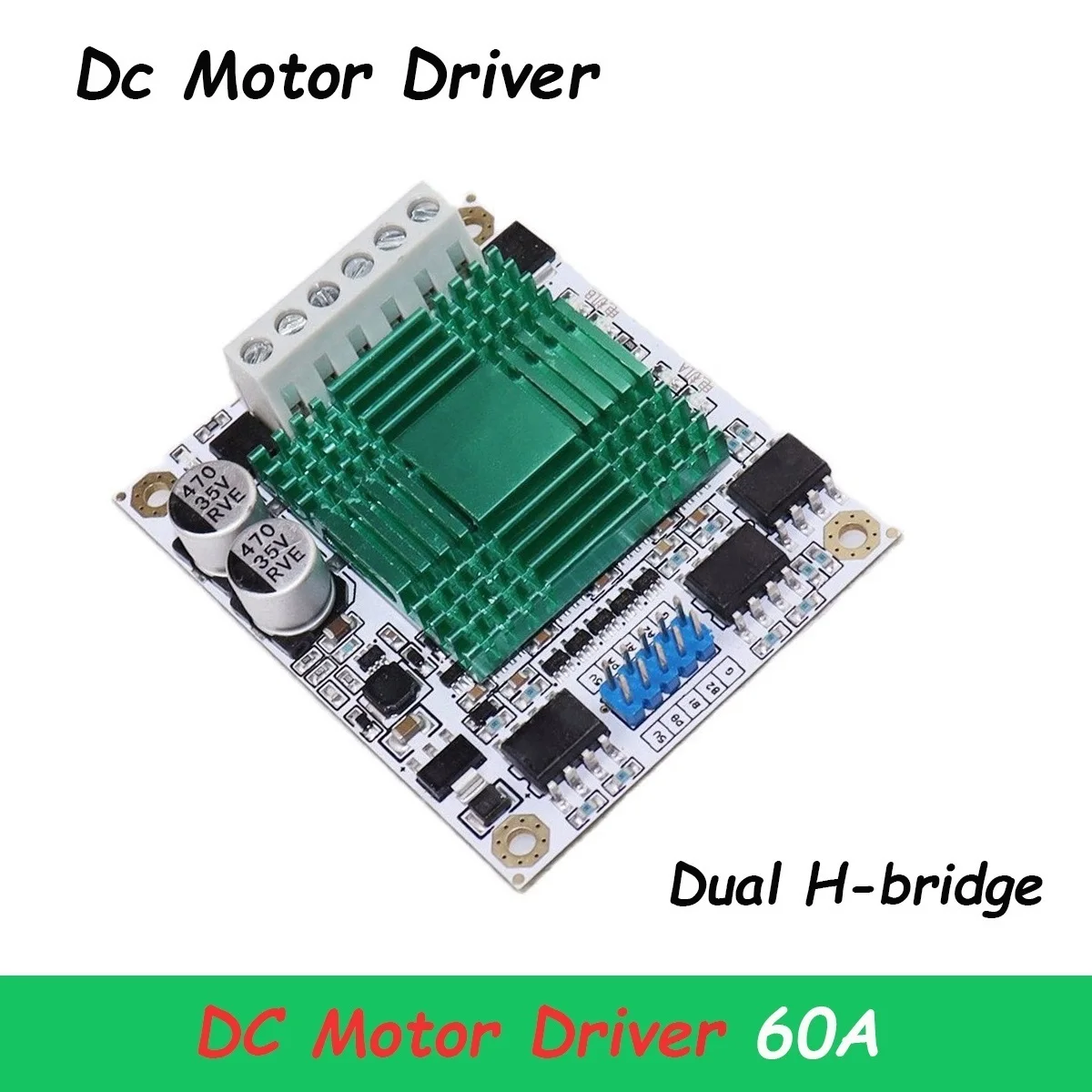 12V ~ 30V 60A Modul Driver Motor DC Jembatan H Saluran Ganda Daya ...